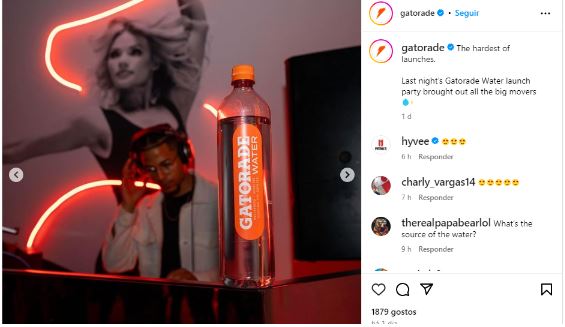Veja o lançamento da água da Gatorade