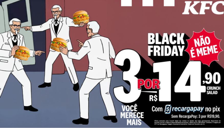 KFC aposta em humor e memes para turbinar a Black Friday